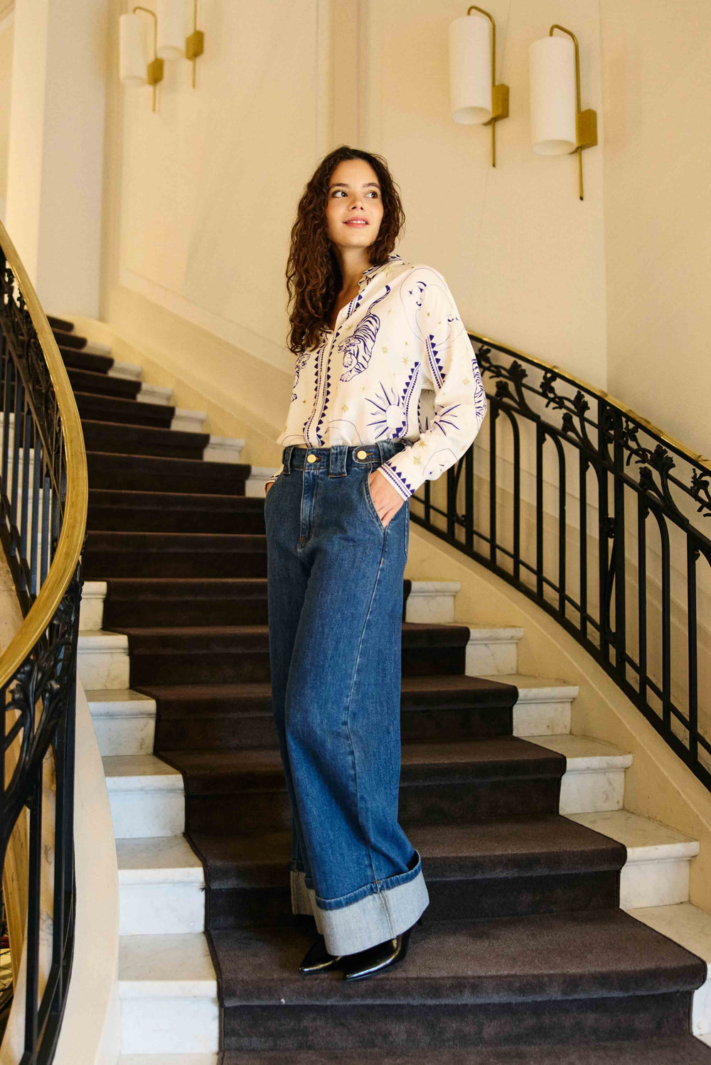 Chemisier fluide à imprimé tigre - Chani | LA PETITE ÉTOILE Paris