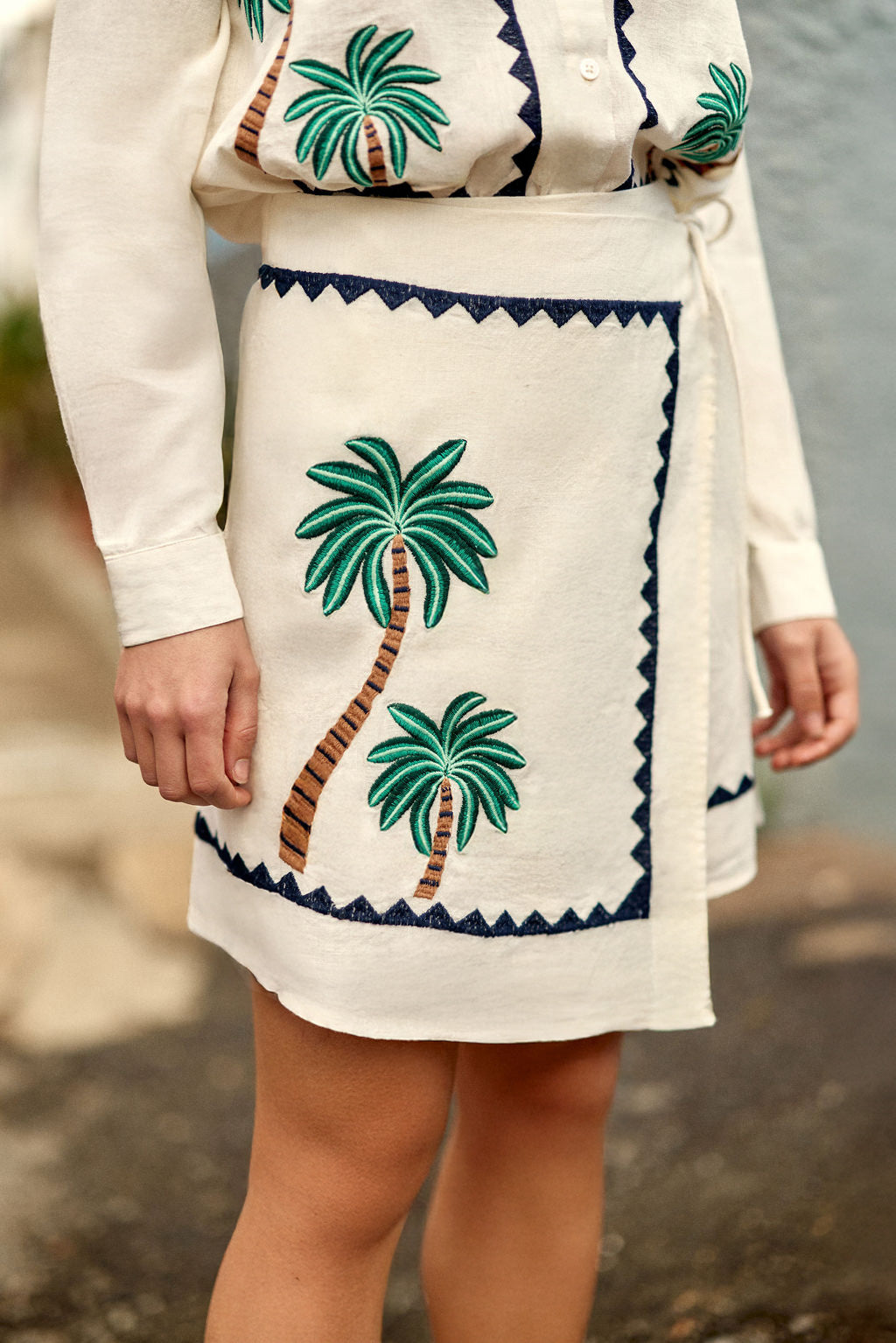 Short ecru wrap skirt - Josey | LA PETITE ÉTOILE Paris