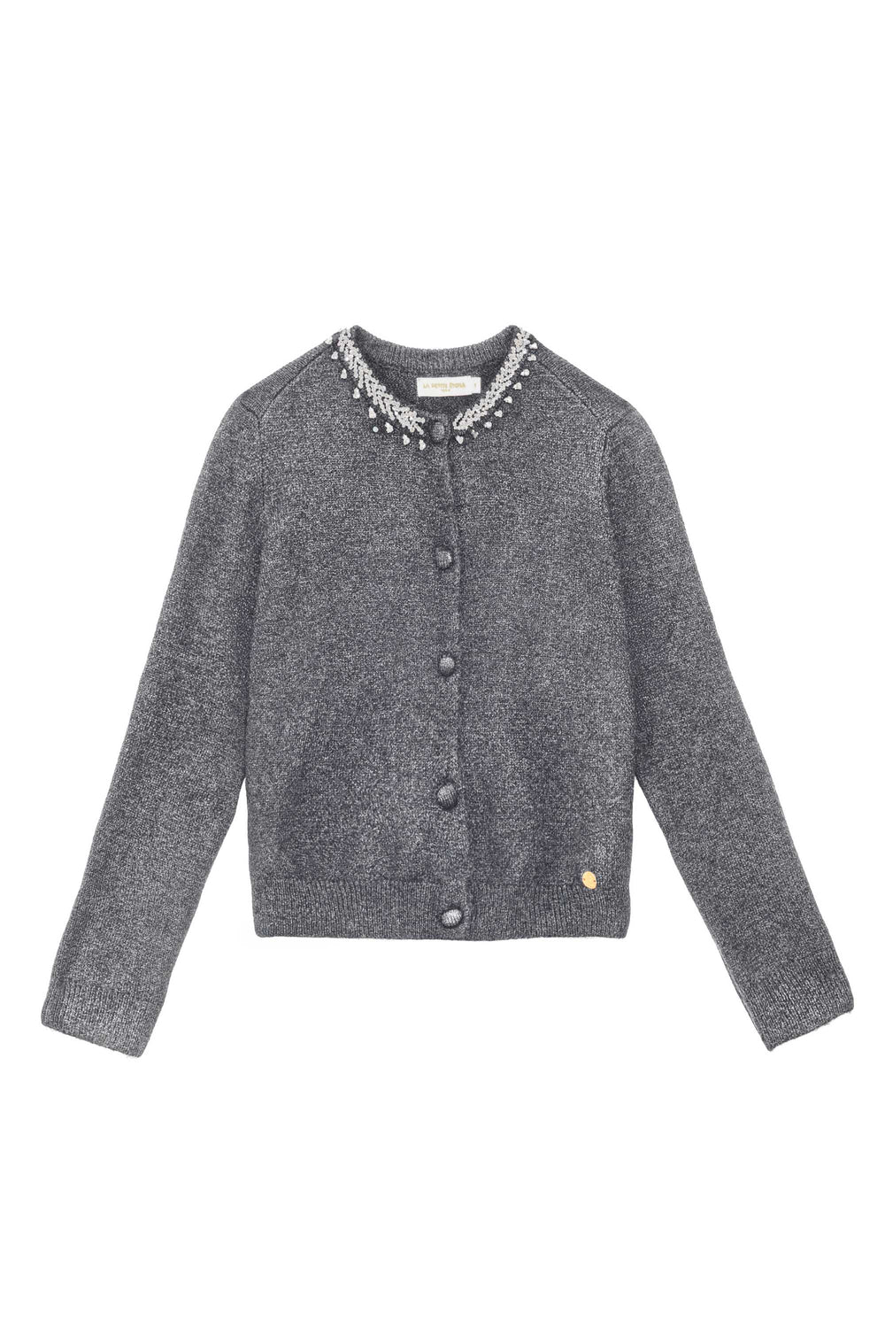 Gilet droit en maille à strass – Marlie | LA PETITE ÉTOILE Paris