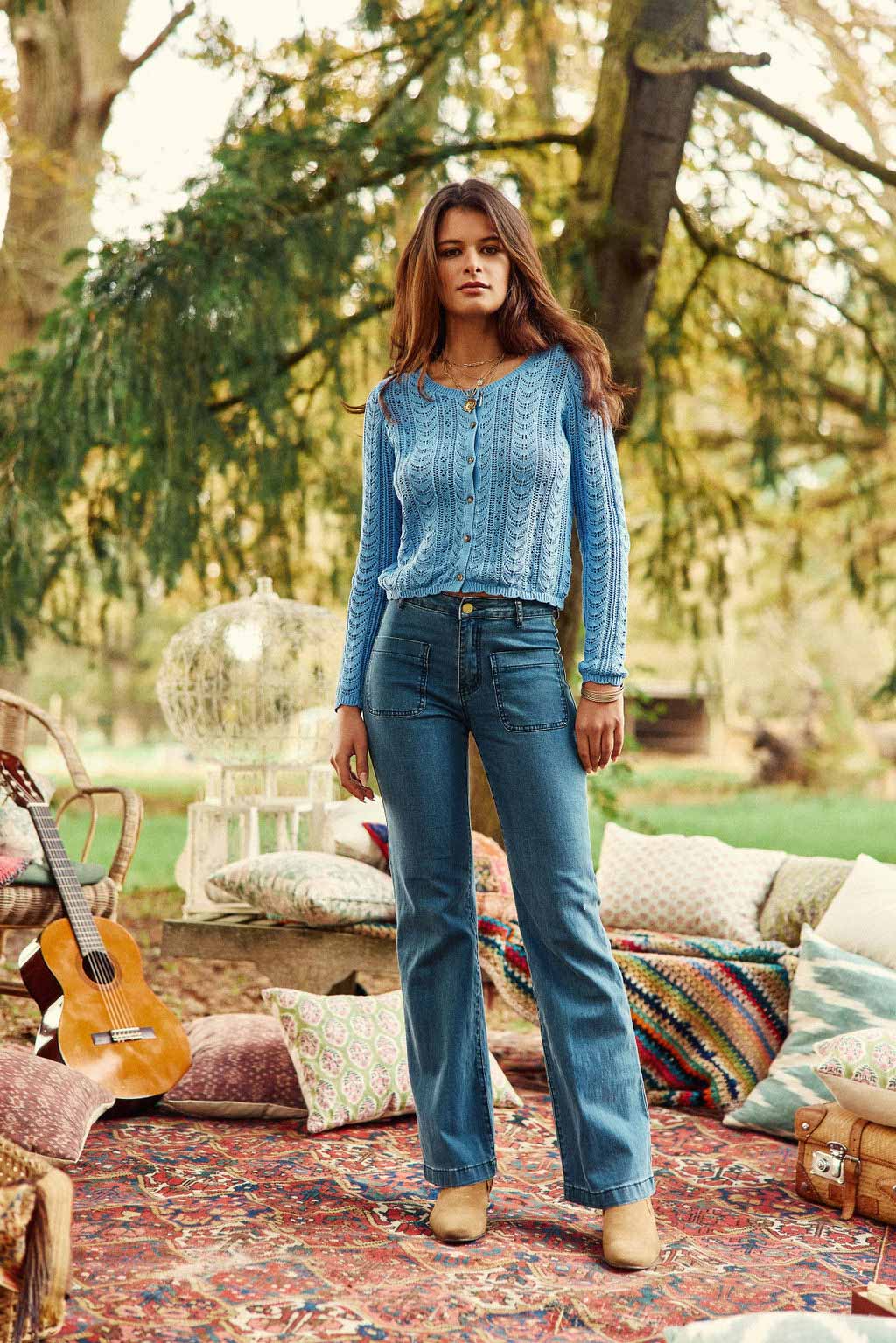Jean stone – coupe flare,taille mi-haute femme| LA PETITE ÉTOILE Paris ...
